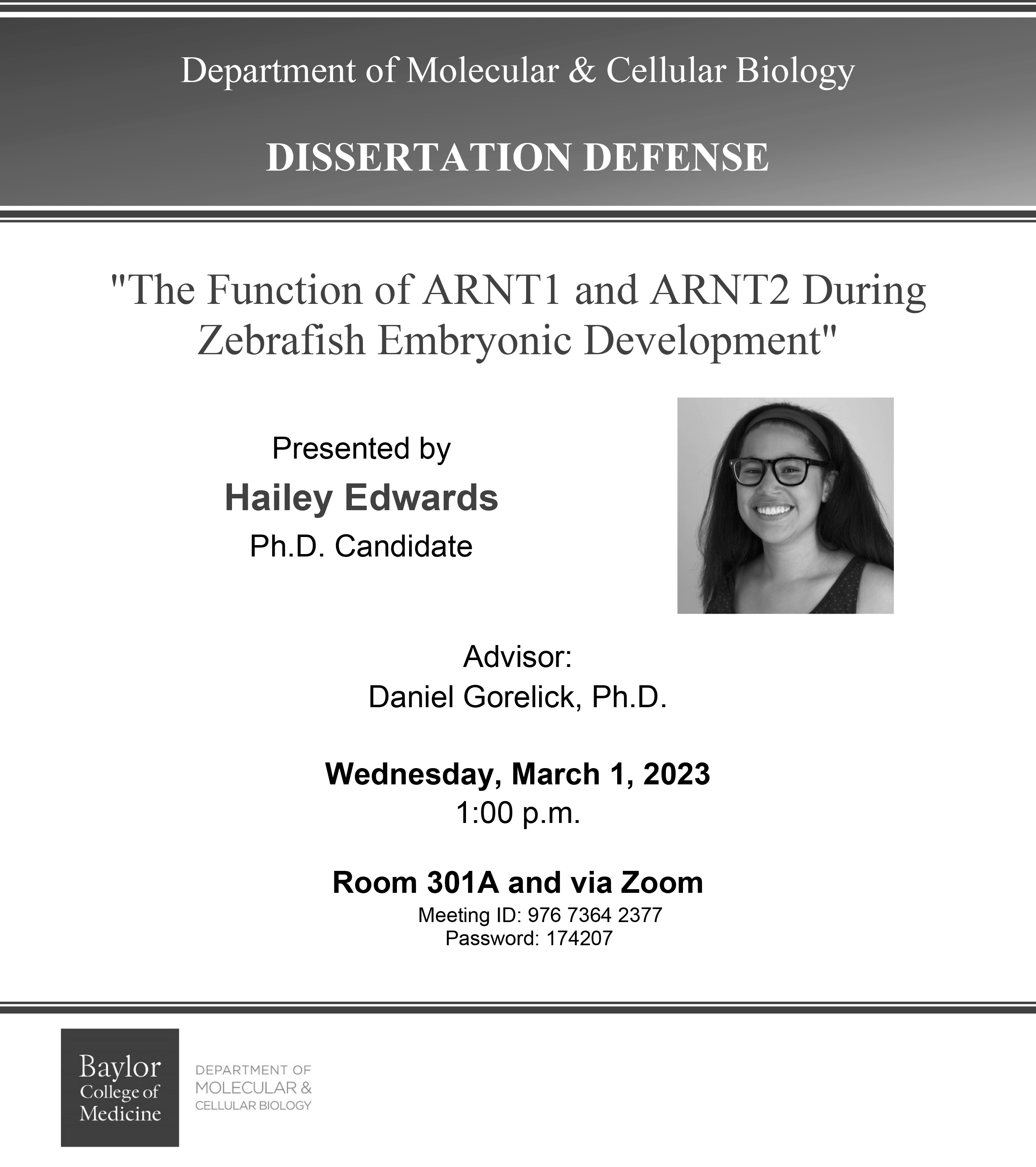 Hailey Edwards defends her thesis – Gorelick Lab